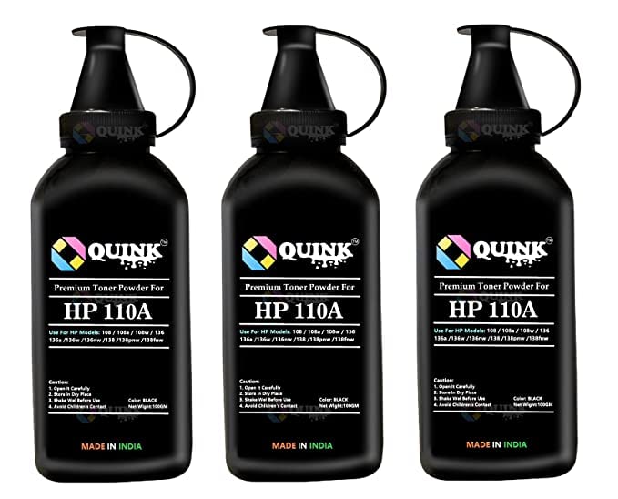 QUINK W1112A / 110A Premium Black Refill Toner Powder for HP110A Toner ...