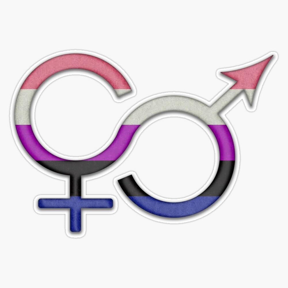 Amazon.com - Gender Fluid Symbol Bumper Sticker Vinyl Decal 5"