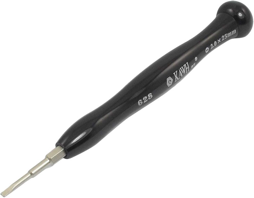 Aexit Black Plastic Screwdrivers Handle 25mm Long Shaft 2mm Flathead Flat-Head Screwdrivers ...