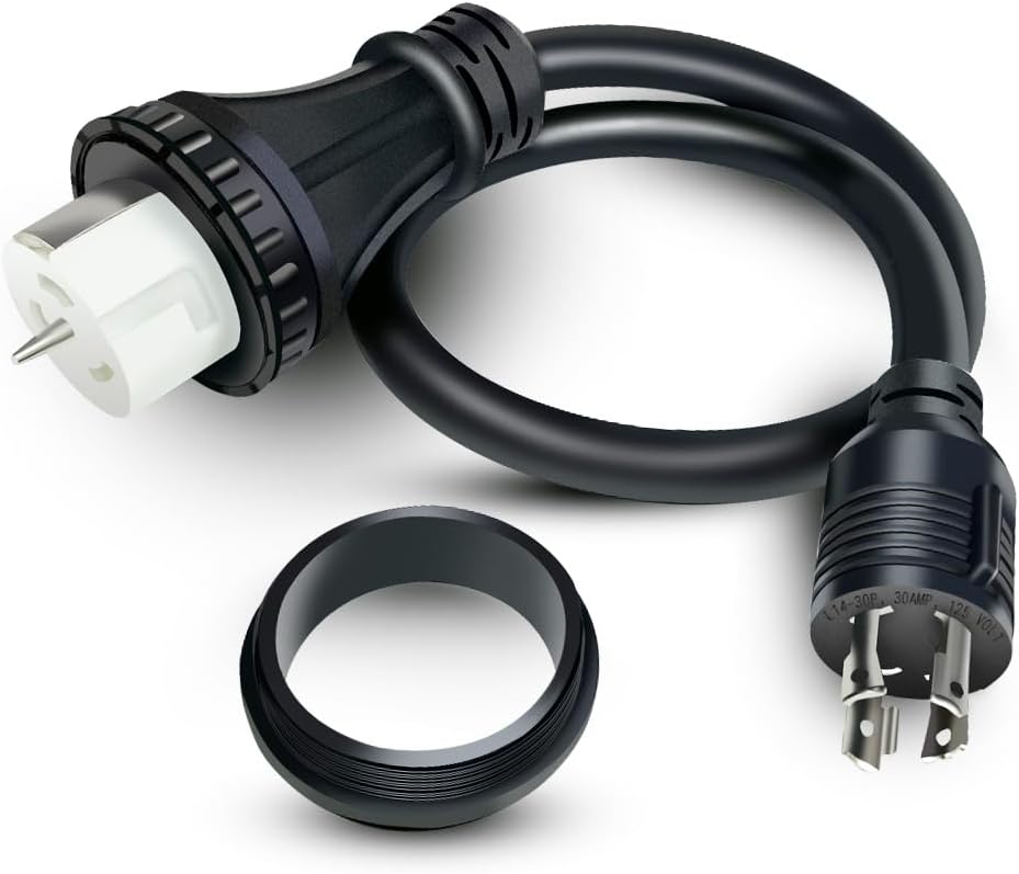 Amazon.com: NEMA 3ft L14-30P to 50A SS2-50R with Locking Ring 120V/240 ...
