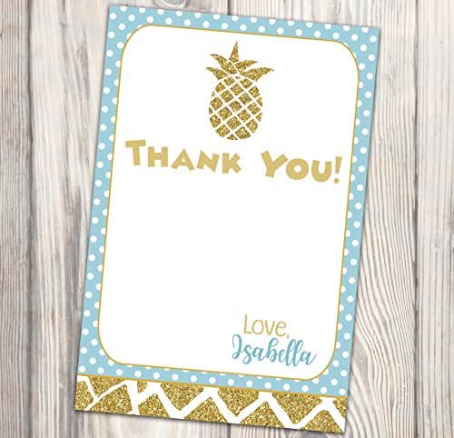 Amazon.com: Pineapple Hula Party Thank You Cards - Hawaiian Luau ...