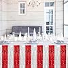 Amazon.com: timecity 2 Packs Red Silver Table Skirts Metallic Foil ...