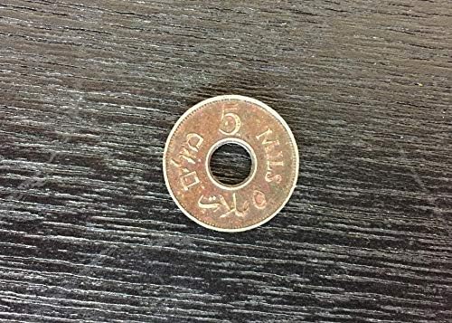 Israel Palestine 5 Mils Coin 1939 Collectible Rare British Mandate Old ...
