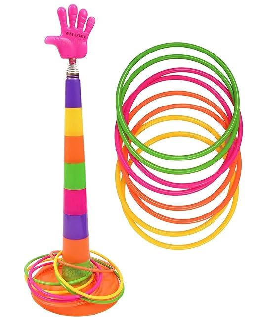 2 in 1 Ring Toss Game | Shape Sorter Color Recognition Aim and Strike ...