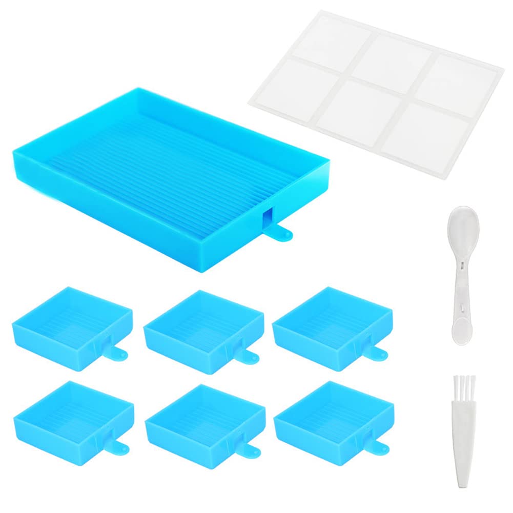 Amazon.com: Diamond Sorting Trays with Lids Removable 6 Grid Bead ...