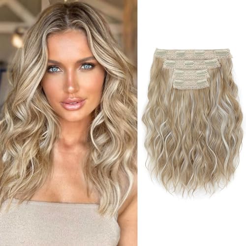 Amazon.com : KUIRAN Clip in Hair Extensions, 12 Inch Short Wavy 4PCS ...