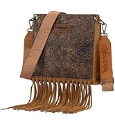 Amazon.com: Wrangler Western Shoulder Bag for Women Tooling Floral ...