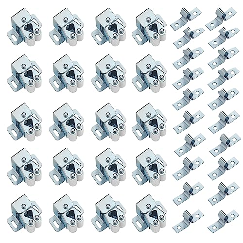 20 Pieces Push Lock Cabinet Door Locks, Stainless Steel Latch Catch ...