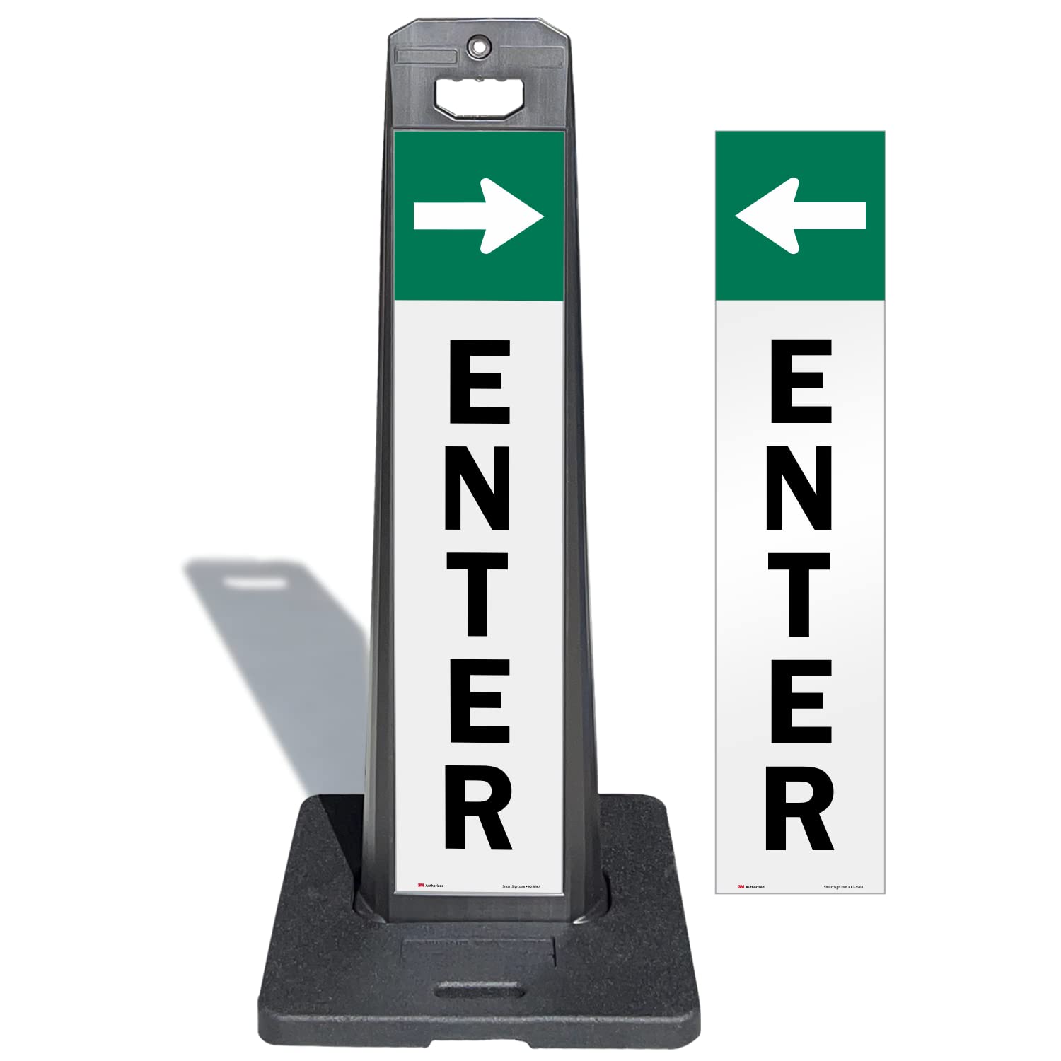 Amazon.com : SmartSign Directional Enter LotBoss Vertical Panel Sign ...
