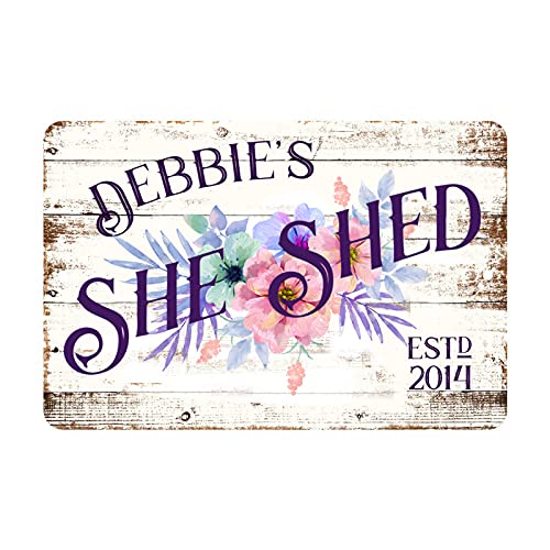 LPLED Personalized Rustic She Shed Metal Room Sign Plaque Wall Decor ...