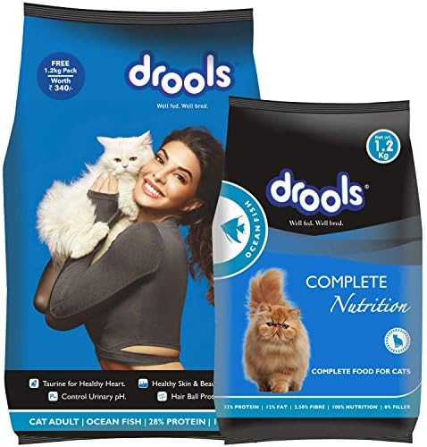 Drools Adult Dry Cat Food, Ocean Fish, 3kg with Free 1.2kg, Tatal 4.2 ...