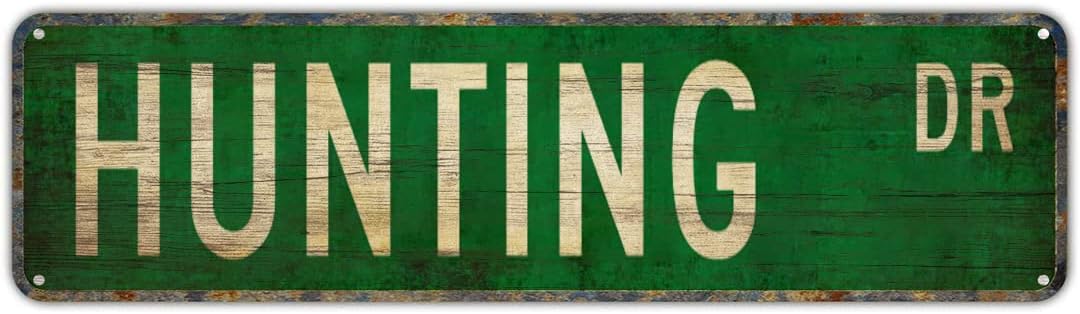 Amazon.com: Metal Tin Sign Hunting sign Retro Aluminum Metal Sign for ...