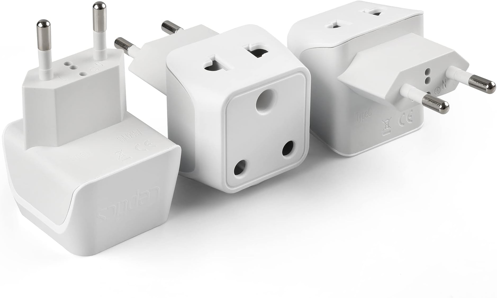 Ceptics European Travel Adapter, 2 in 1 India to European, Germany ...