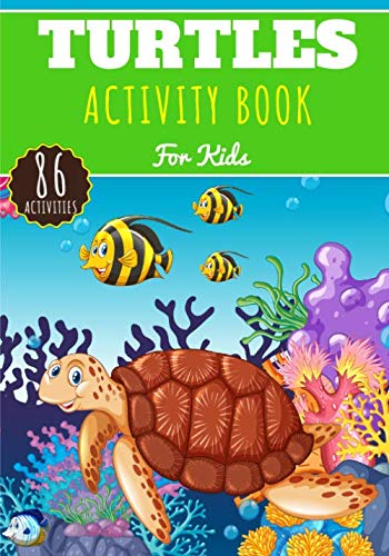 Turtles Activity Book: For Kids 4-8 Years Old Boy & Girl | Preschool ...
