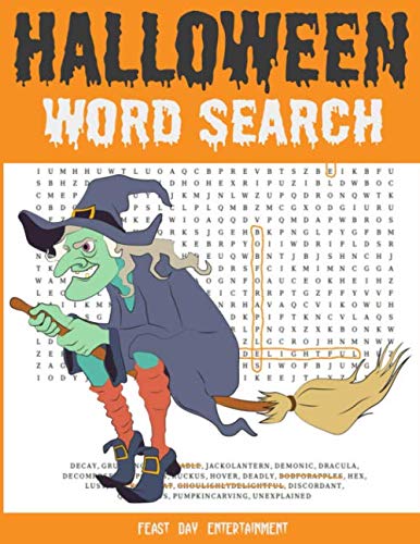 Amazon.com: Halloween Word Search: Large Print Fall Holiday Puzzle Book ...