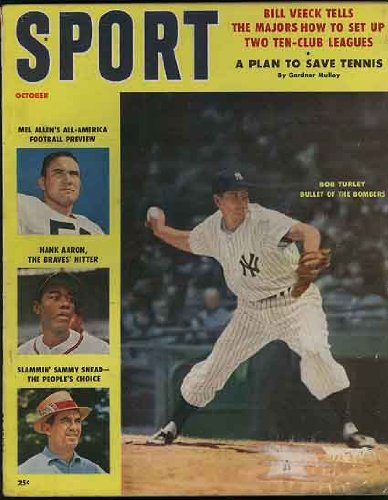 "Sport" Magazine October 1958 (Hank Aaron feature): Bob Turley, Sam ...