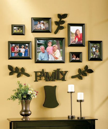Family Tree Frame Set - 12 Pieces! BLACK : Amazon.in