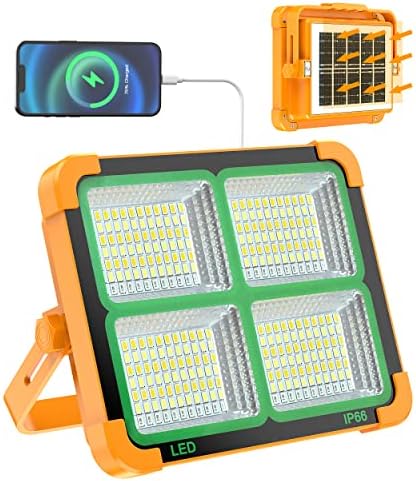 100W Rechargeable Work Light, 12000mAh Battery Portable LED Floodlight ...