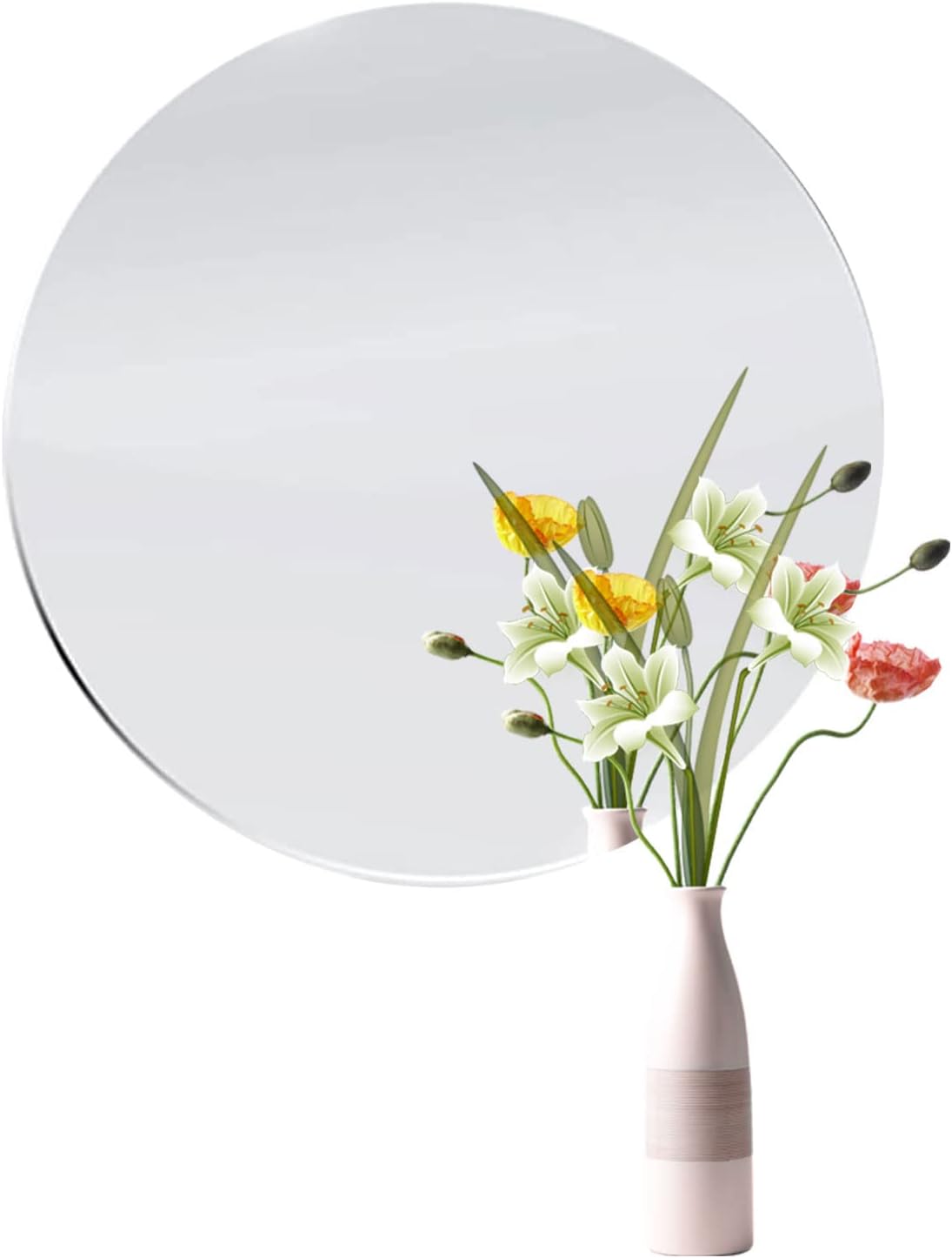 Amazon.com: Sewroro Acrylic Round Mirrors, Non Glass Round Mirror Plate ...