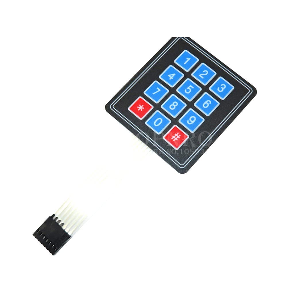 Amazon.com: 1pcs 12 Key Membrane Switch Keypad 4 x 3 4x3 Matrix Array ...