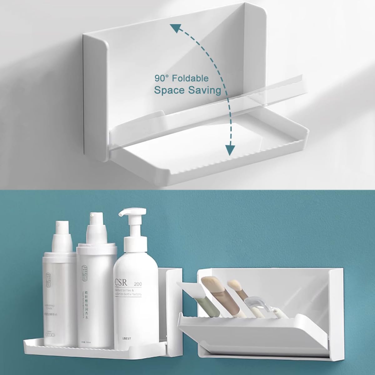 Snapklik.com : Small Floating Shelf For Wall, Foldable Bathroom Shelf ...