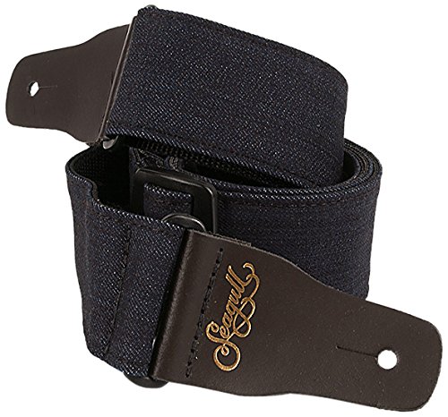 Godin Guitars 039029 Seagull Strap Navy Blue Denim with Gold Logo ...
