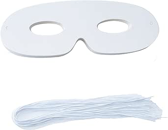 Amazon.com: sowaka 24 Pcs Paper Eye Masks for DIY White Blank Plain ...