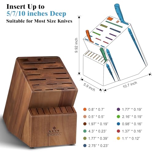 Snapklik.com : Knife Block Without Knives, Large Knife Holder- 25 Slots ...