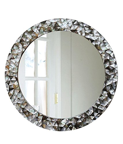 Rainforest Italy Designer Circular Decorative Wall Mirror with Silver ...