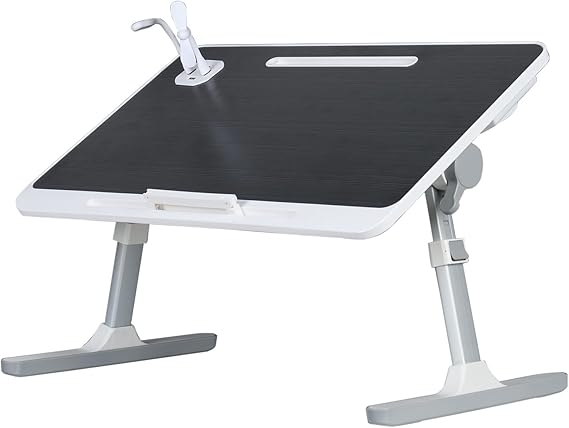 Shienfir Foldable Laptop Desk Adjustable Bed Table with Height and ...