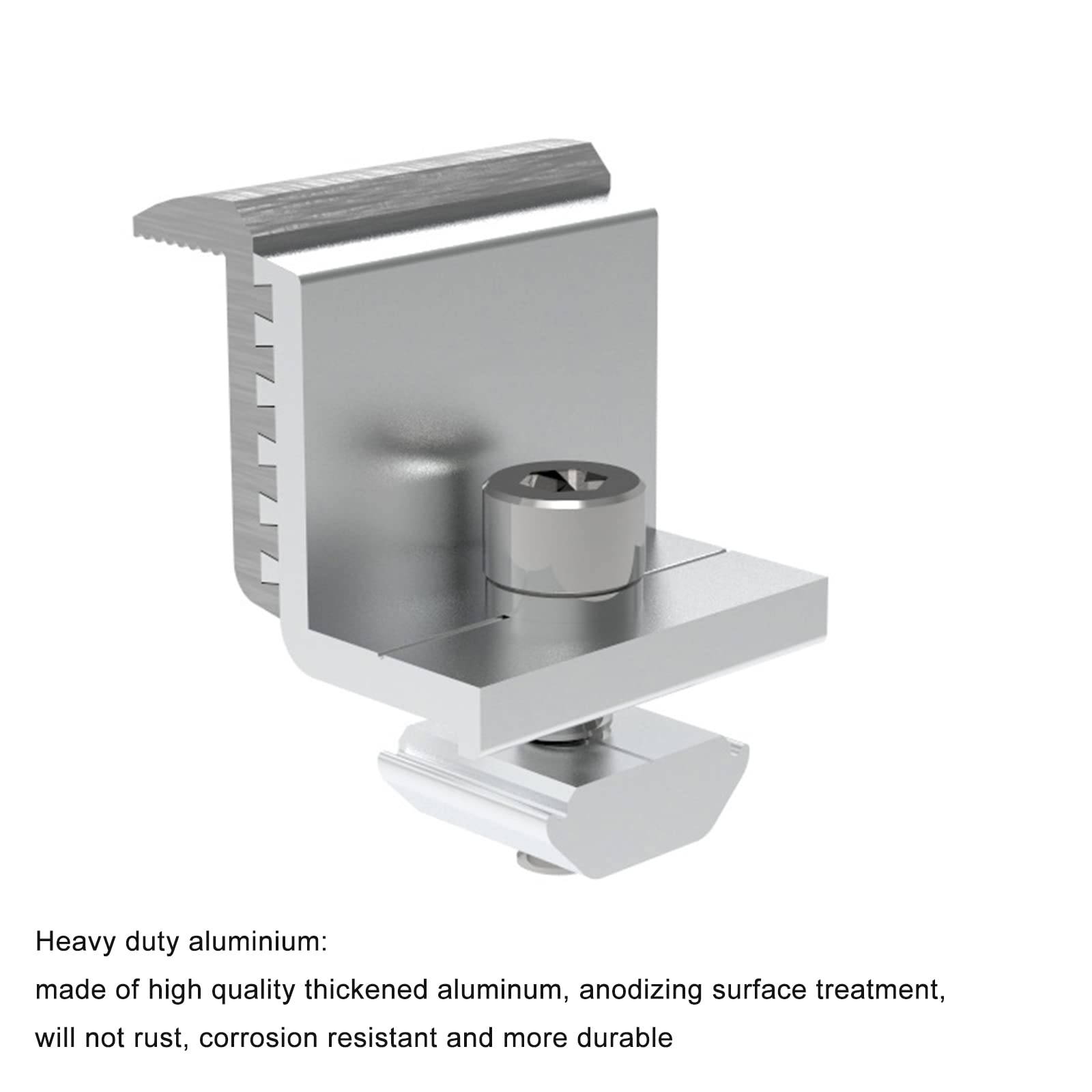 Snapklik.com : Copgge Adjustable Solar Panel Mount Solar End Clamp ...