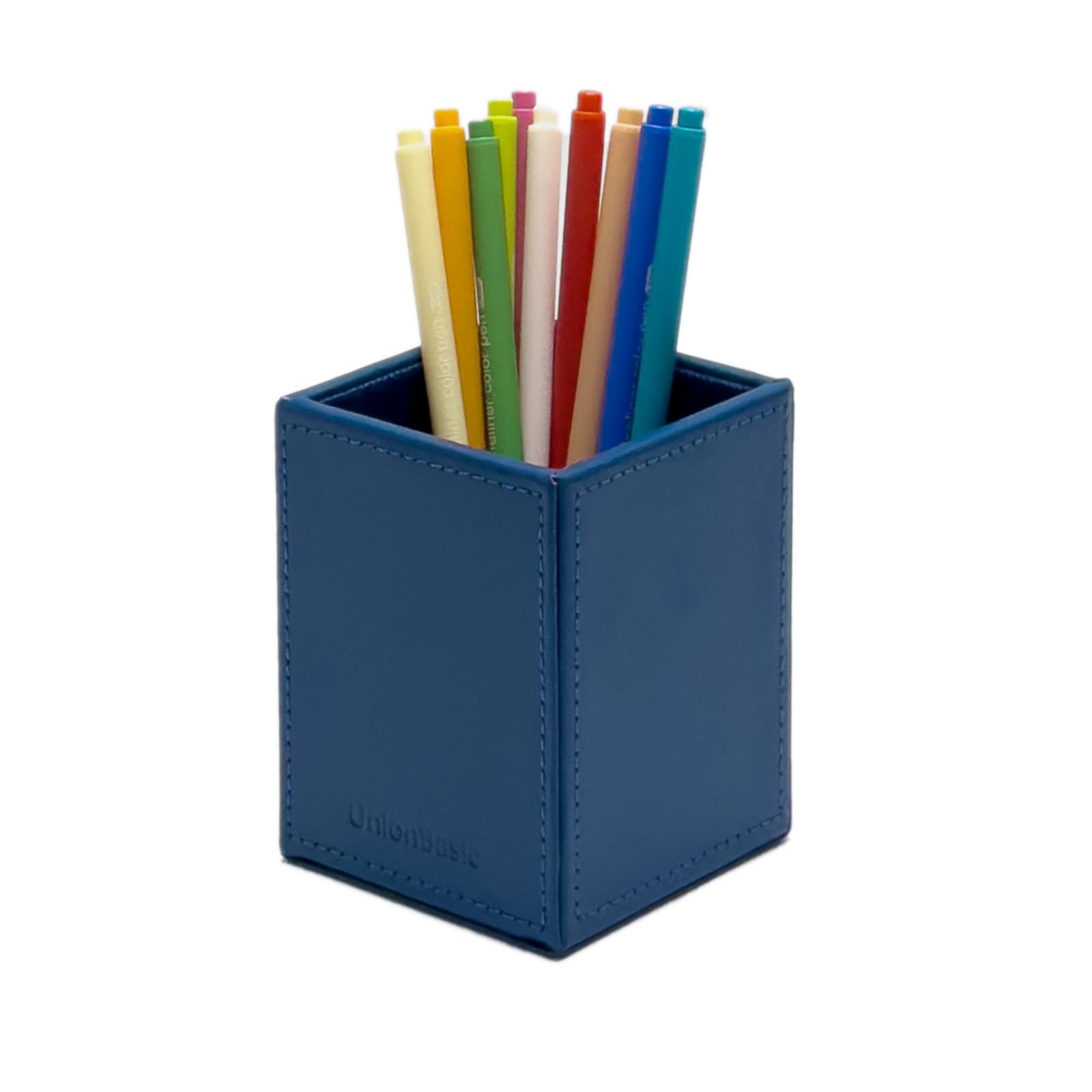 Amazon.com: UnionBasic Square Pen Holder, Leather Pencil Cup, Desktop ...