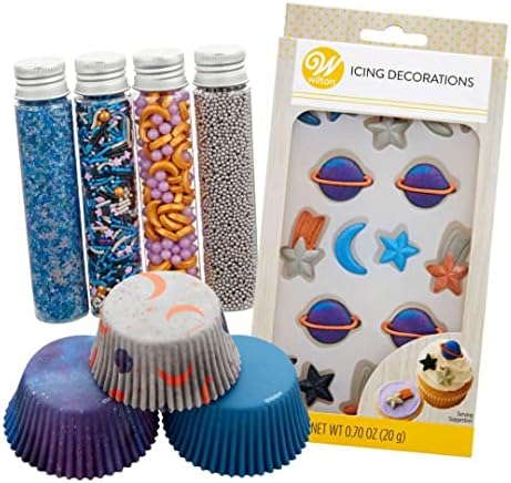 Amazon.com: Out of This World Cupcake Decorating Set Includes Galaxy ...