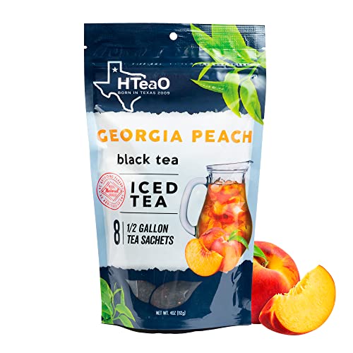 HTeaO Iced Tea Sachets Georgia Peach Black Tea Mix