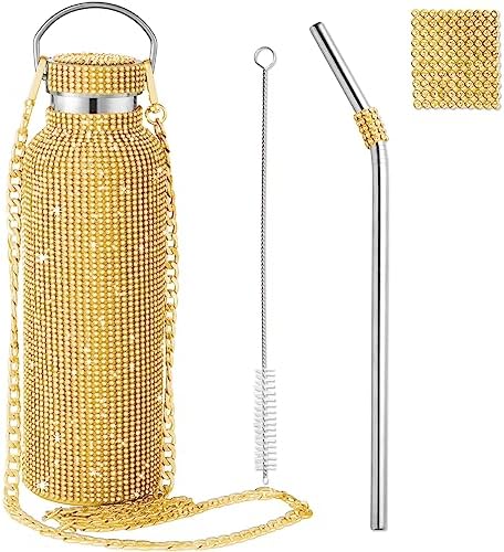Amazon.com: Bling Water Bottle Rhinestone-Glitter Diamond Stainless ...