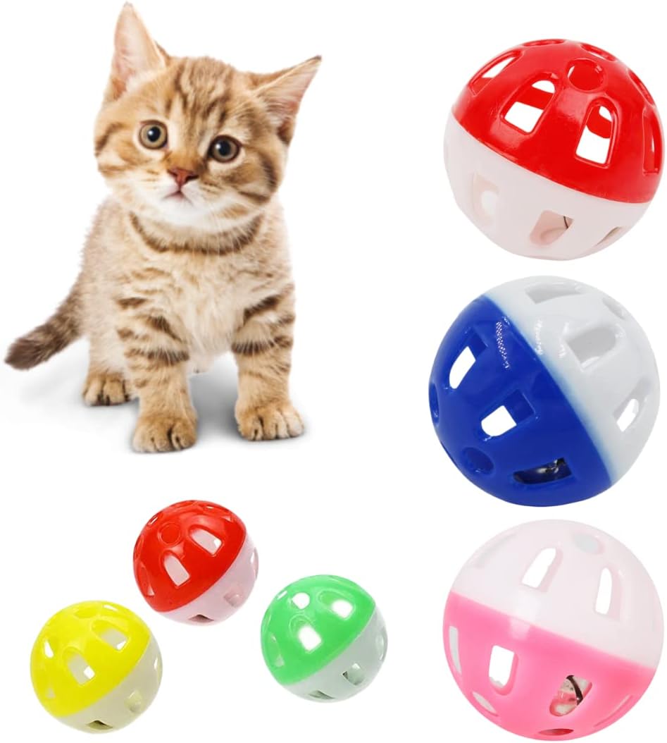 Amazon.com : 5PCS Value Pack Plastic Lattice Balls with Bell Jingle ...
