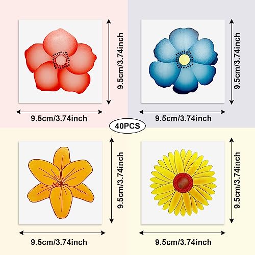 MIVAIUN 40 Pcs Window Fly Traps, Flower Style Window Fly Stickers, Fly ...