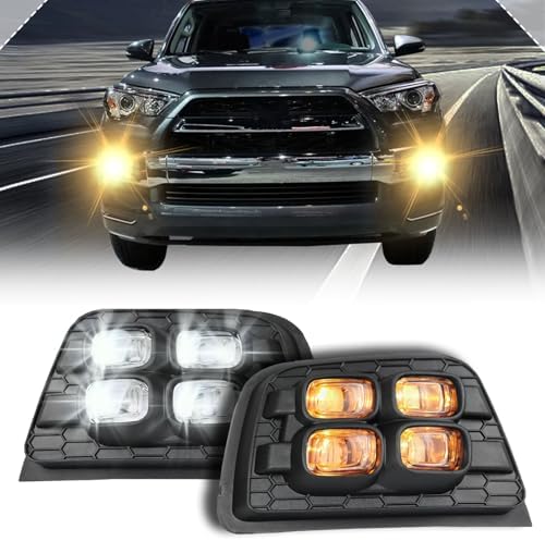 Amazon.com: PGTOPONE Switchback White/Amber LED Front Bumper Fog Light ...
