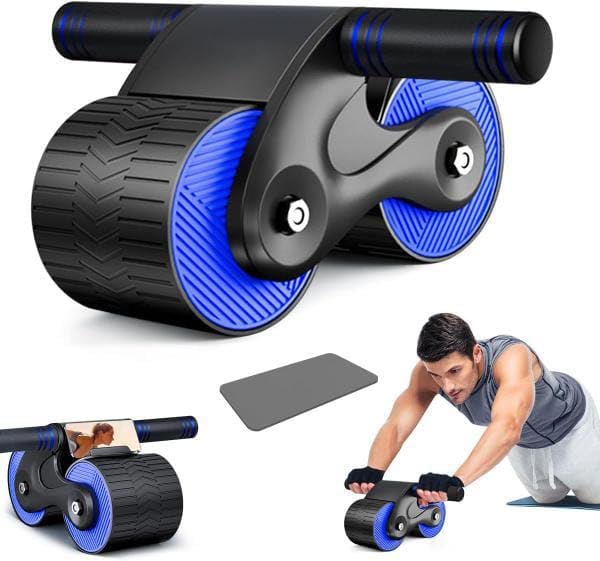 aadya alley Automatic Rebound Abdominal Wheel, Double Round Ab Roller ...