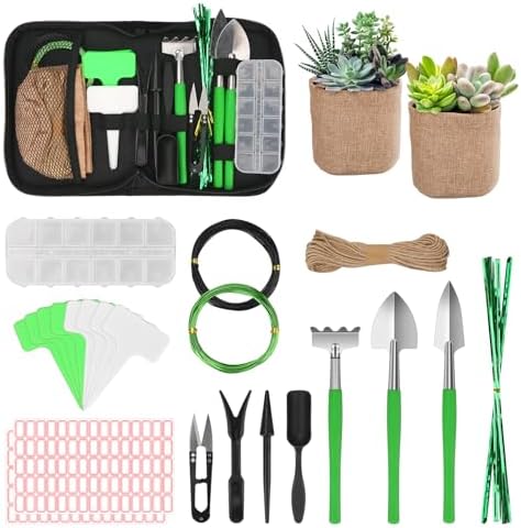 Amazon.com : Blumway Succulent Tools Set,18 Pcs Garden Tool Sets with ...