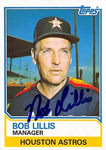 Bob Lillis autographed baseball card (Houston Astros) 1983 Topps #66 ...