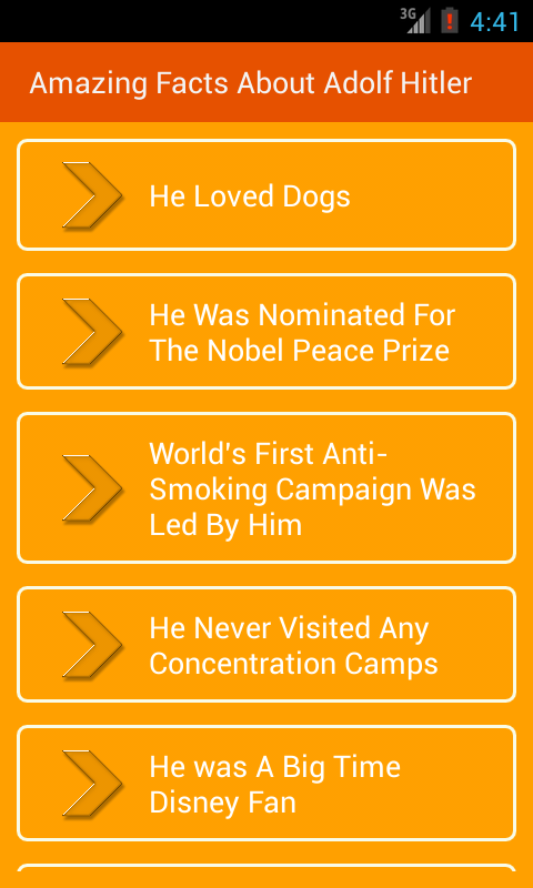 Amazing Facts About Adolf Hitler - App on the Amazon Appstore