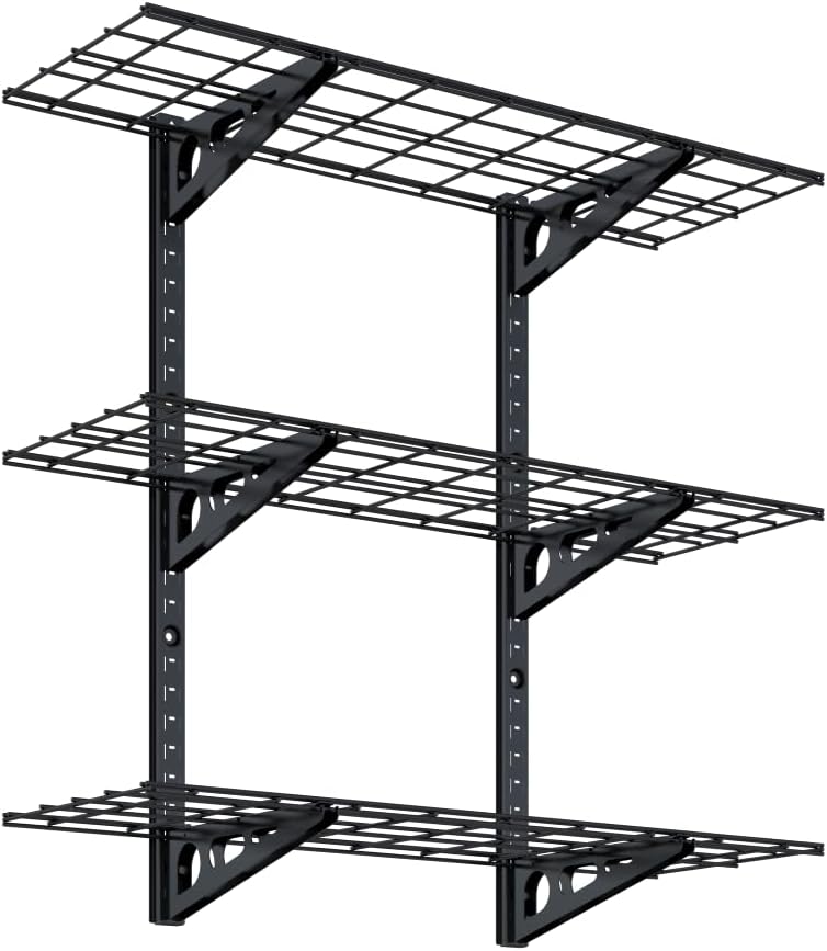 Amazon.com: FLEXIMOUNTS 3 Tier 1x3ft Garage Storage Wall Shelving ...