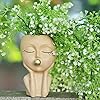 Amazon.com : Planters for Indoor Plants Cute Lady Bubble Blowing Head ...