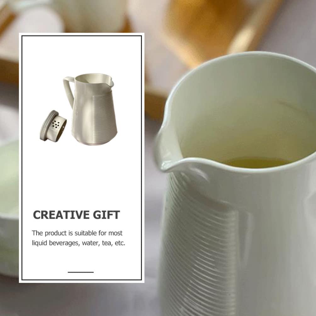 Steel Porcelain White Pitcher American Modern Pitcher – Bauer