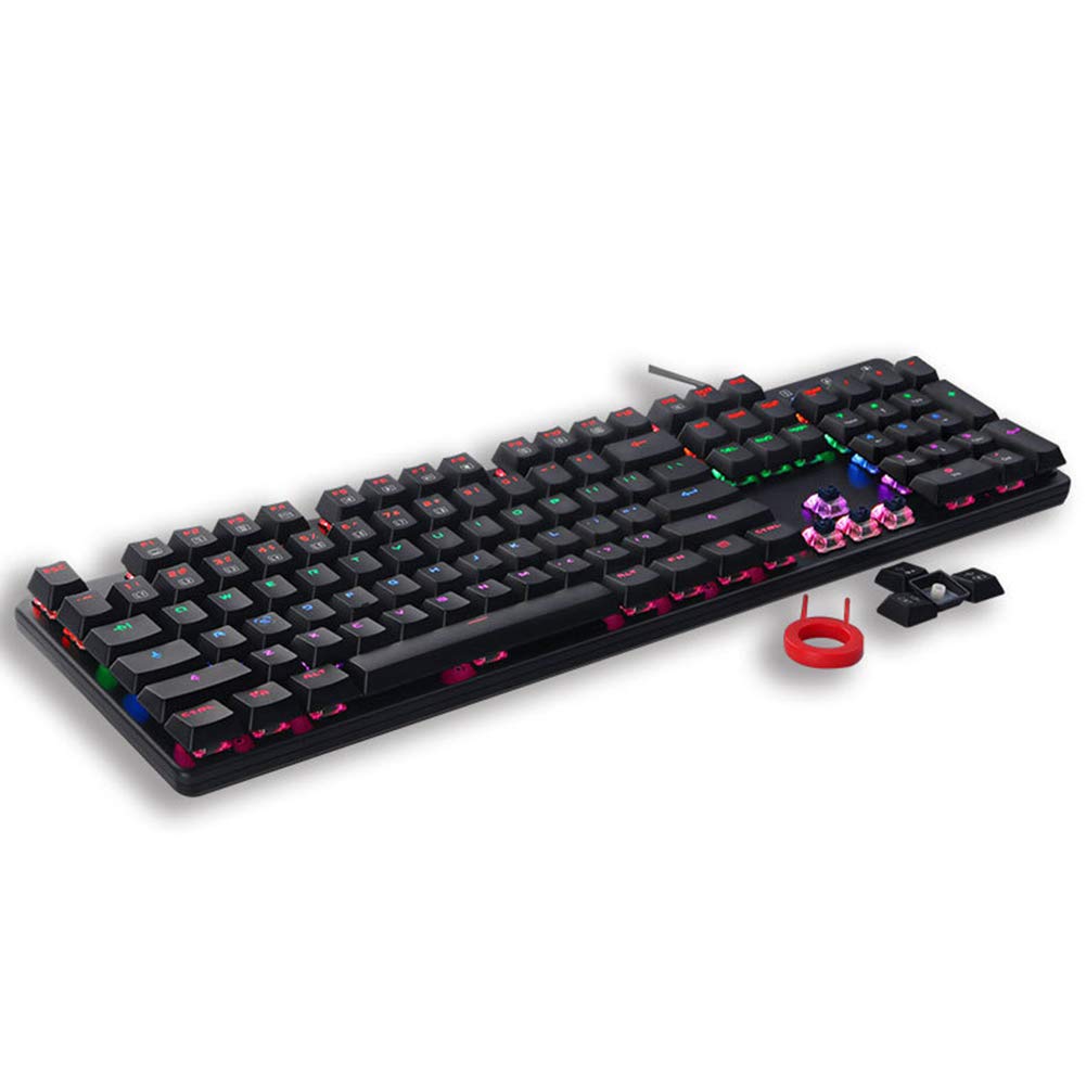 Buy ZXGHS Metal Backlit Mechanical Keyboard, Aurora Shaft Waterproof ...