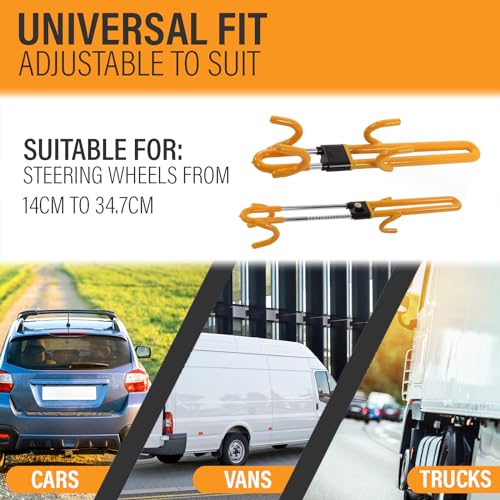 Xtremeauto Heavy Duty Steering Wheel Lock - Universal Car Anti Theft ...