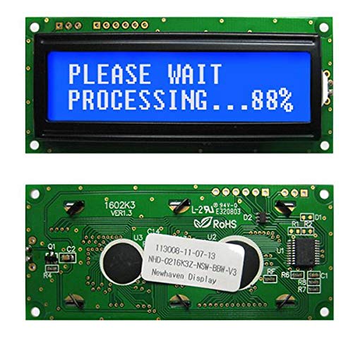 Amazon.com: DISPLAY,LCD,16x2,SERIAL,5V WHT LETTER/BLUE BG,SPI,I2C ...