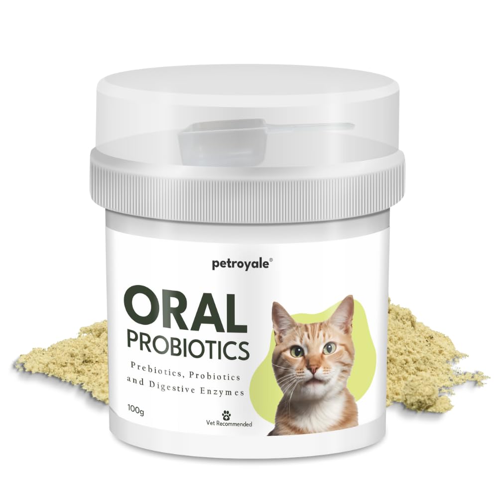 Petroyale Oral Probiotics for Cats - Prebiotics & Probiotics Supplement - Improves Digestion ...