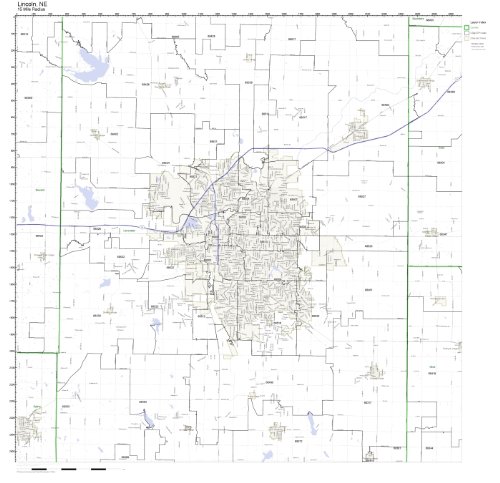 Amazon.com : Lincoln, NE ZIP Code Map Laminated : Prints : Office Products